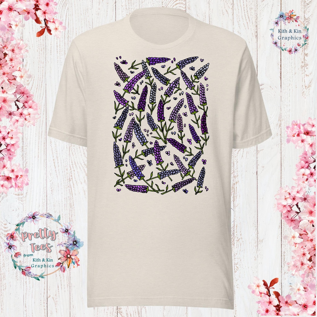Lavender Cottage Core Pretty Tee Lavender Clothes Lavender Shirt Garden ...