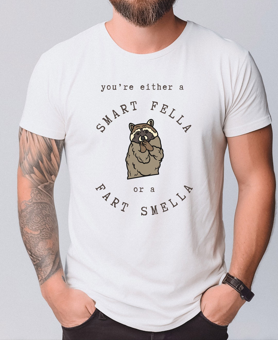 Men's Shirt | Funny Raccoon T-shirt | Graphic Tee | Gift for Him ...