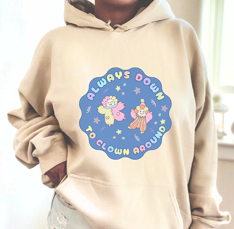 Clowncore Hoodie Weirdcore Kidcore Clothes Clowncore Clothing Emo Shirt ...