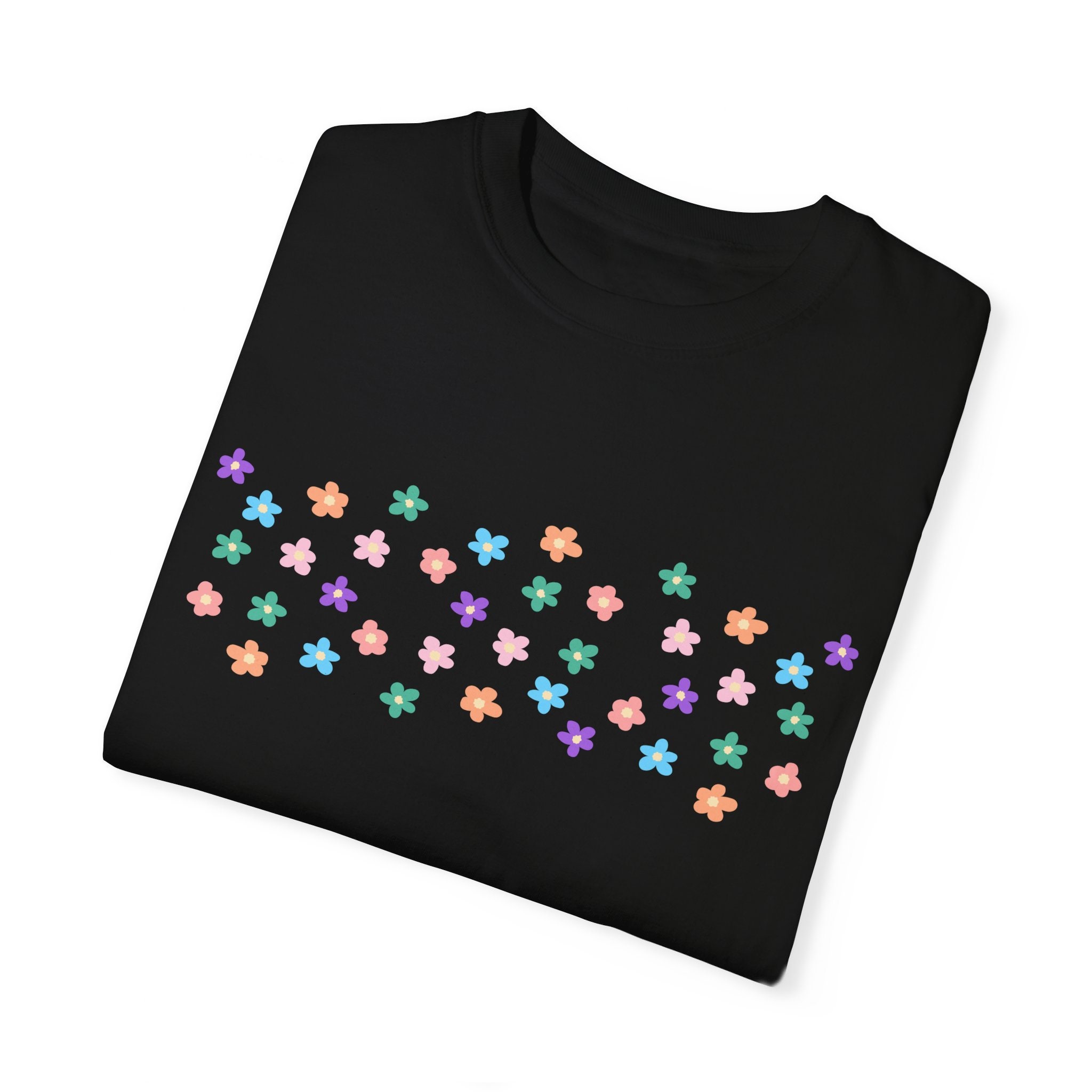 Retro Flowers Weirdcore Kidcore Clothes Clowncore Clothing Emo Shirt ...