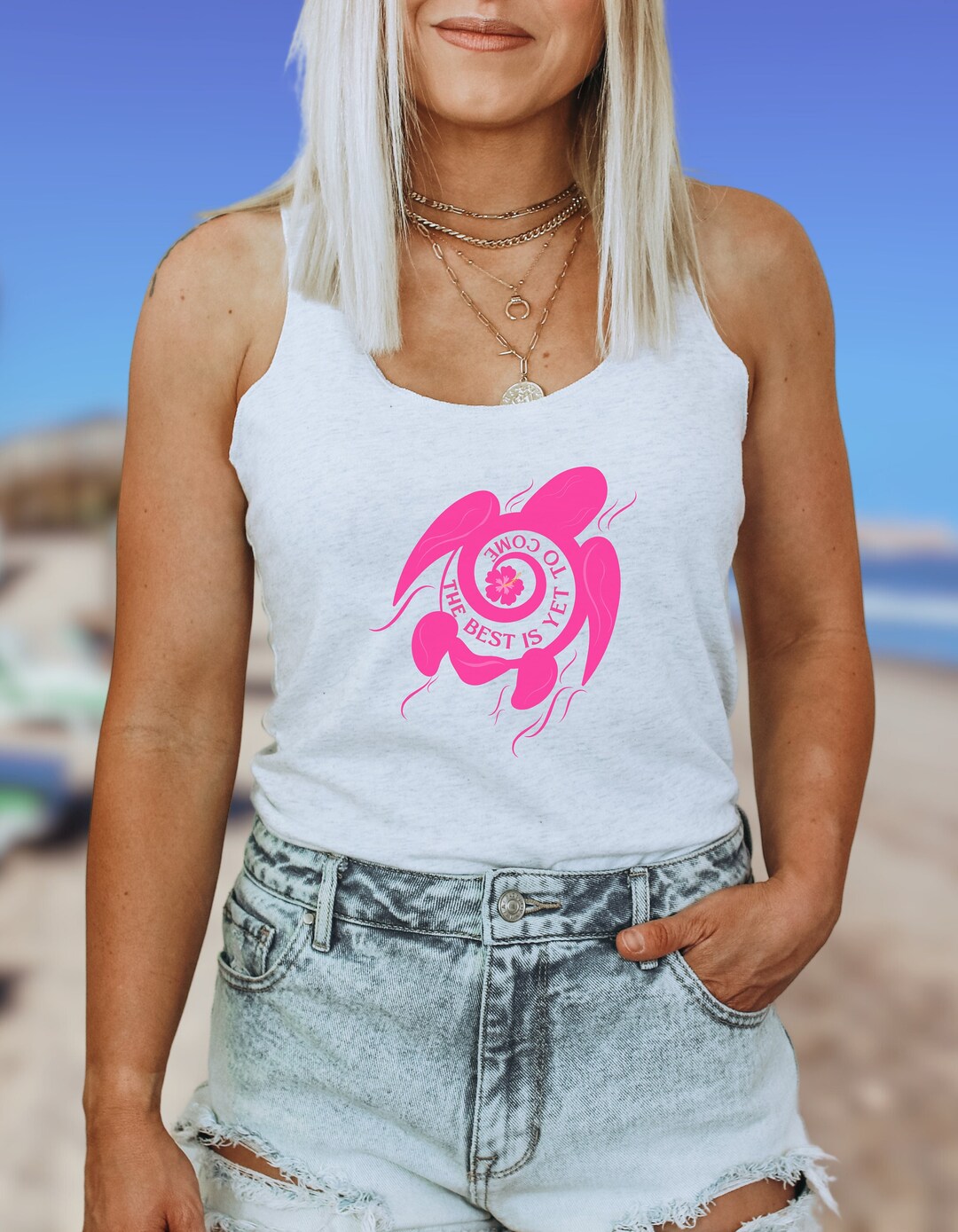 Preppy Sea Turtle Tank Top | Ocean Inspired Style | Preppy Stuff ...
