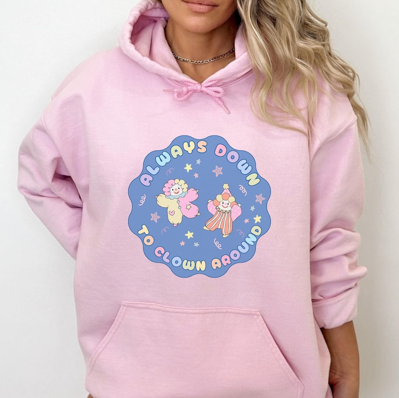 Clowncore Hoodie Weirdcore Kidcore Clothes Clowncore Clothing Emo Shirt ...