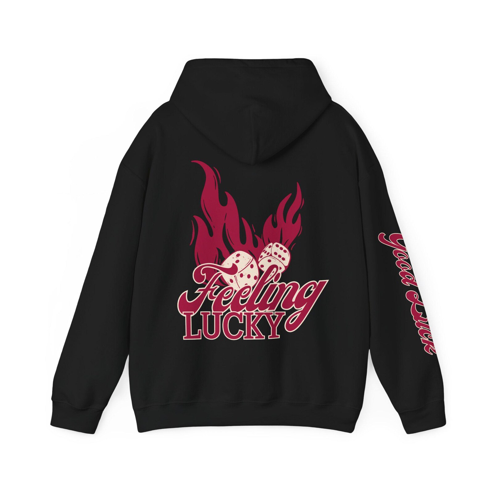 Y2K Graphic Hoodie Lucky 8 Ball Lucky You Hoodie Downtown Girl Brown ...
