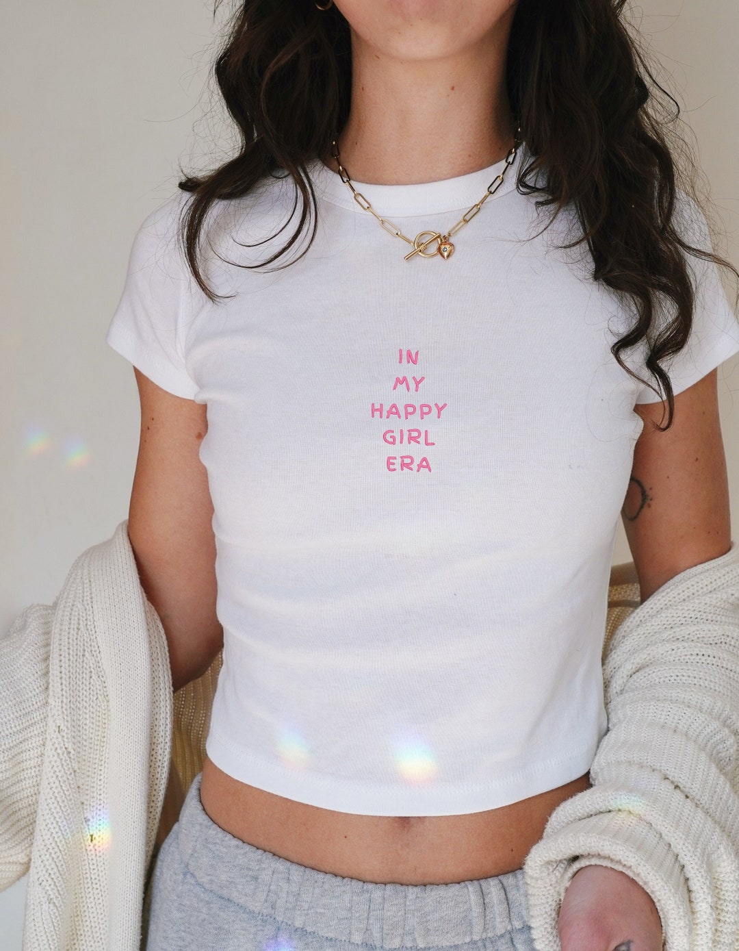 In My Happy Girl Era Preppy Coquette Baby Tee Y2K Preppy Clothes Clean ...