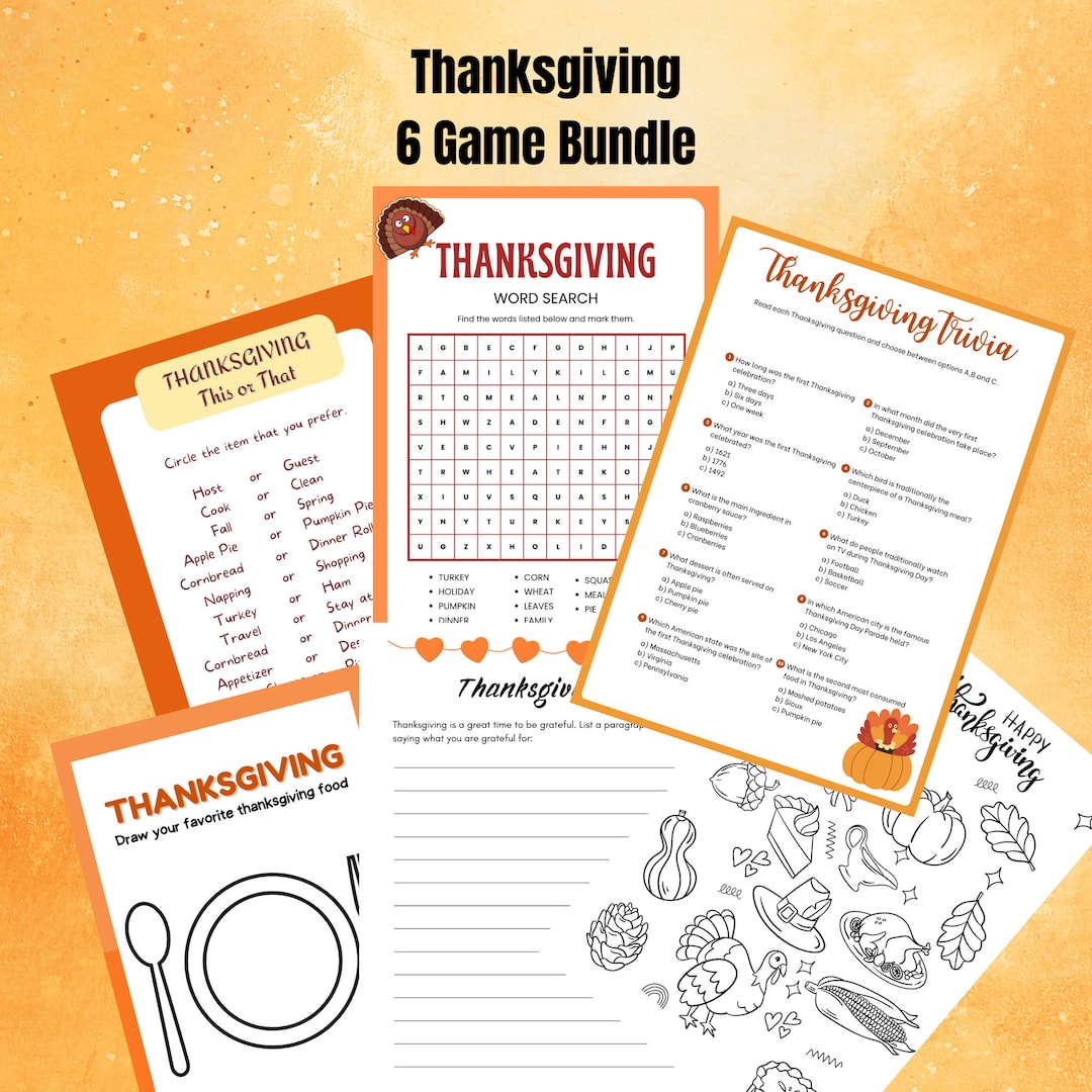 Family Thanksgiving Game, Printable Thanksgiving Game, Dinner Table ...
