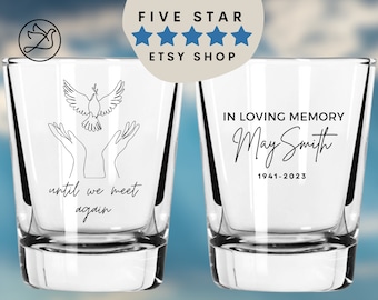 In Loving Memory Shot Glass, Custom Memorial Shot Glasses, Customized ...
