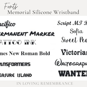 Custom Memorial Silicone Wristbands: Remembrance Keepsake - Etsy