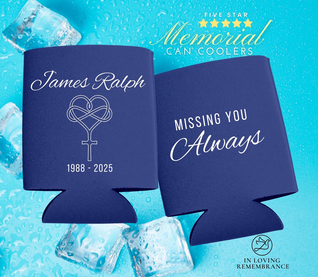 Custom Memorial Can Coolers: Celebration of Life Keepsake - Etsy