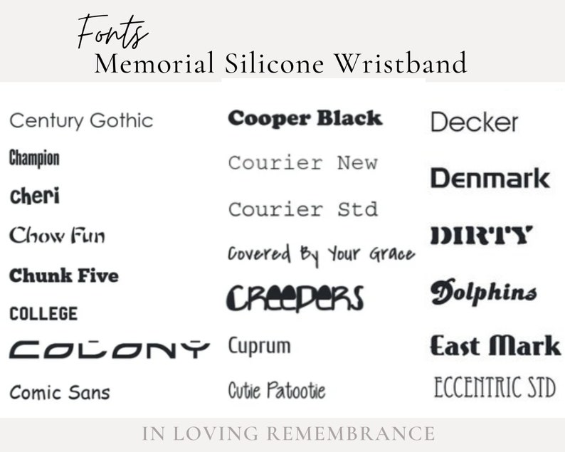Custom Memorial Silicone Wristbands: Remembrance Keepsake - Etsy