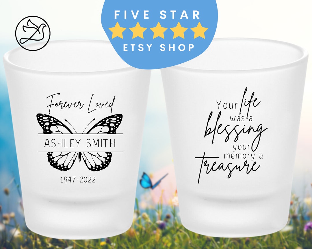 Customizable Funeral Shot Glasses Personalized Memorial Keepsakes for ...