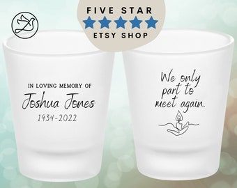 In Loving Memory Shot Glass, Personalized Funeral Shot Glass Favors ...