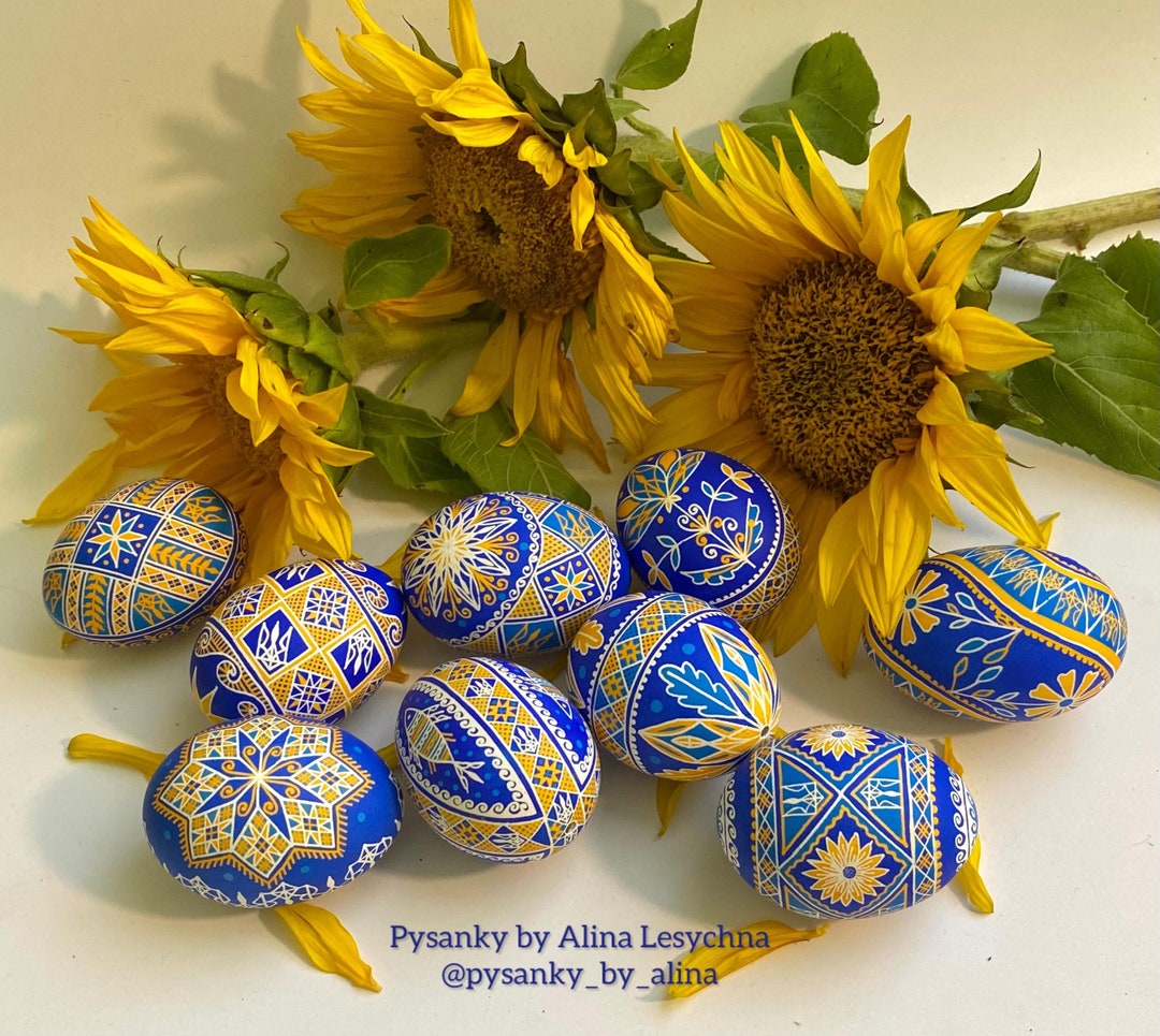 Pysanky Eggs. Ukrainian Pysanka Easter Eggs. Hand Painted Chicken Egg ...