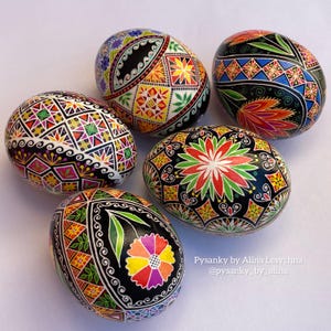 Pysanky Eggs. Chicken Egg Art. Ukrainian Easter Egg Pysanka. Hand ...