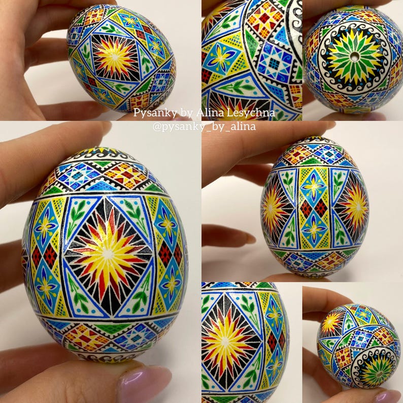 Pysanky Eggs. Ukrainian Pysanka Easter Eggs. Hand Painted Chicken Egg ...