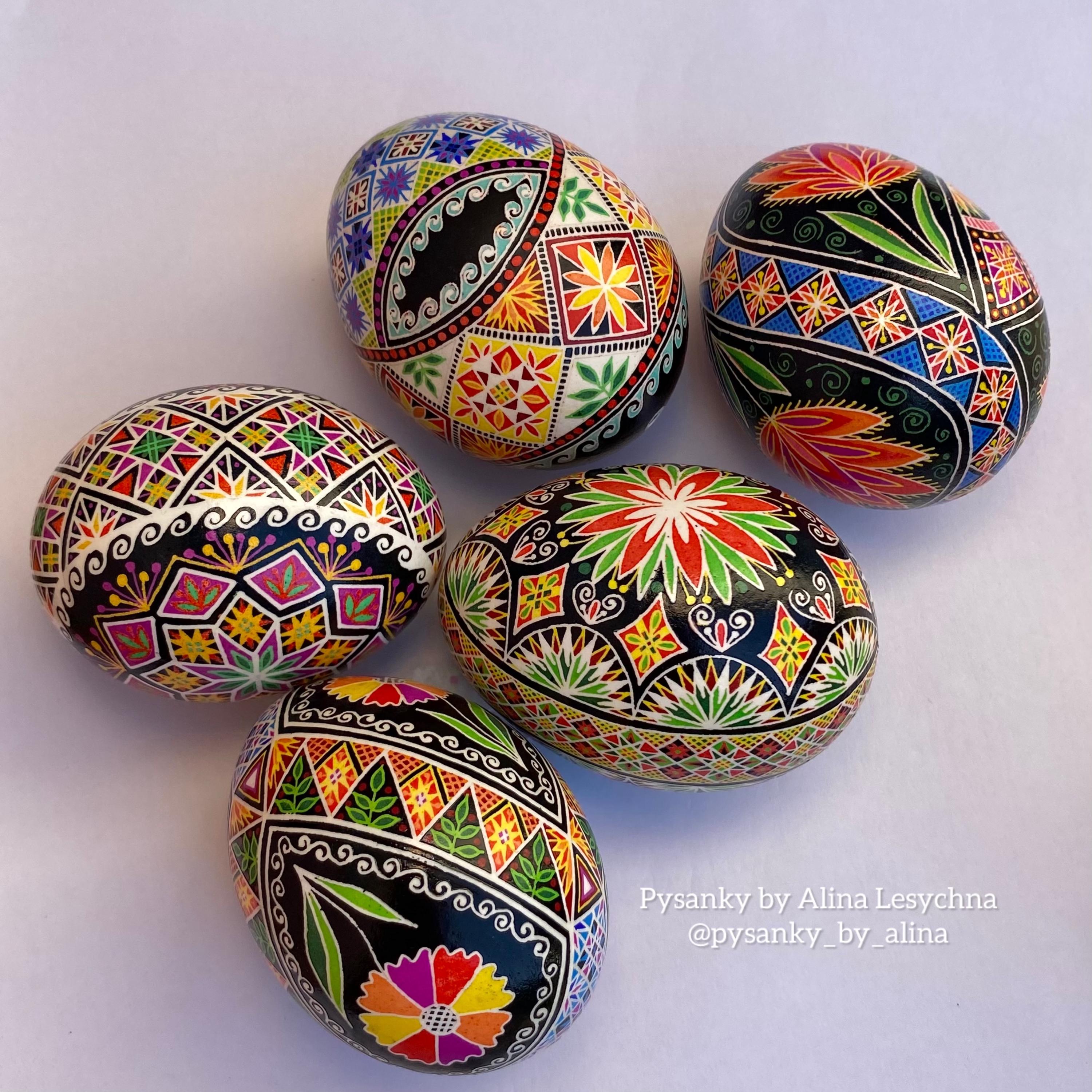Pysanky Eggs. Chicken Egg Art. Ukrainian Easter Egg Pysanka. Hand ...