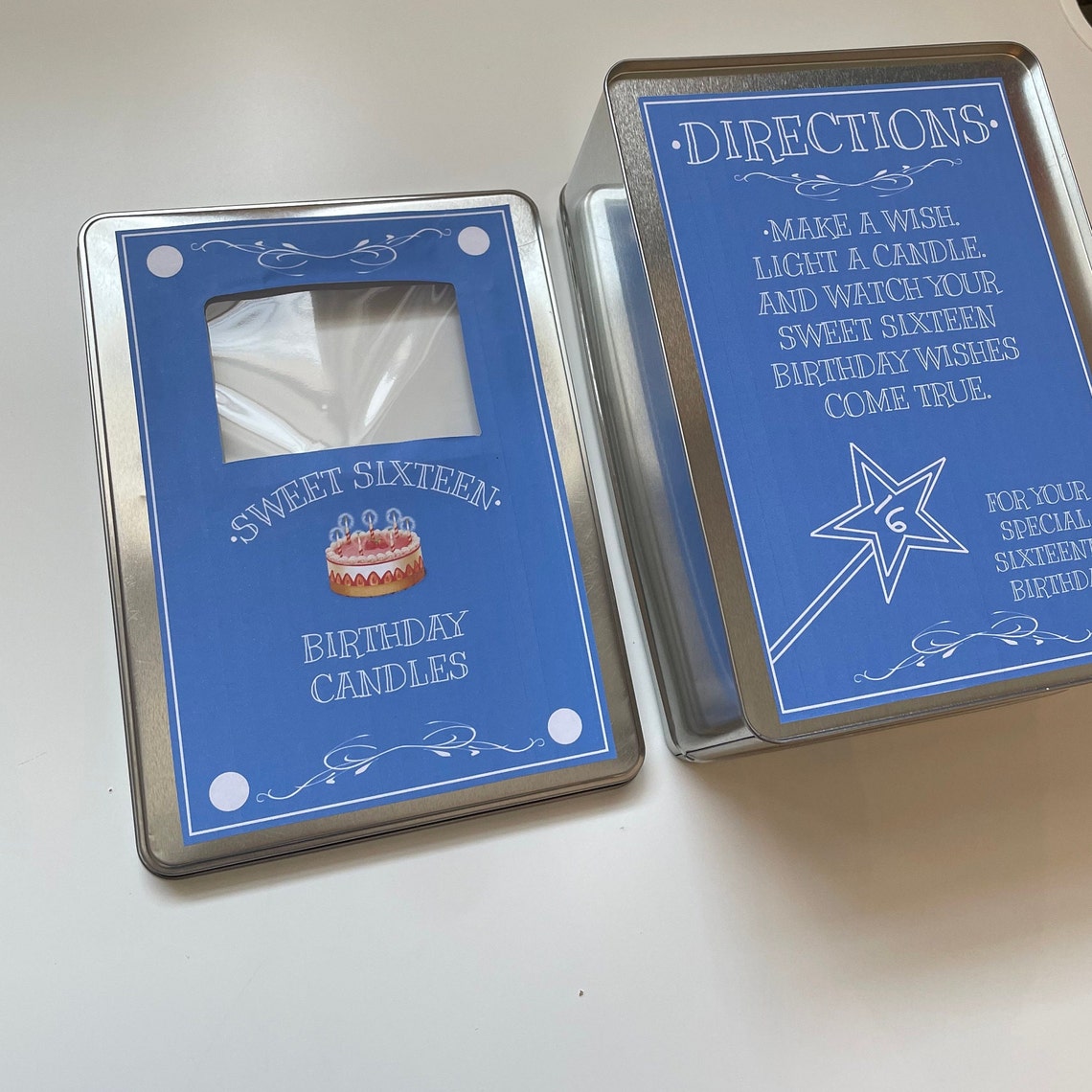 16 Wishes Birthday Candle Box - Etsy