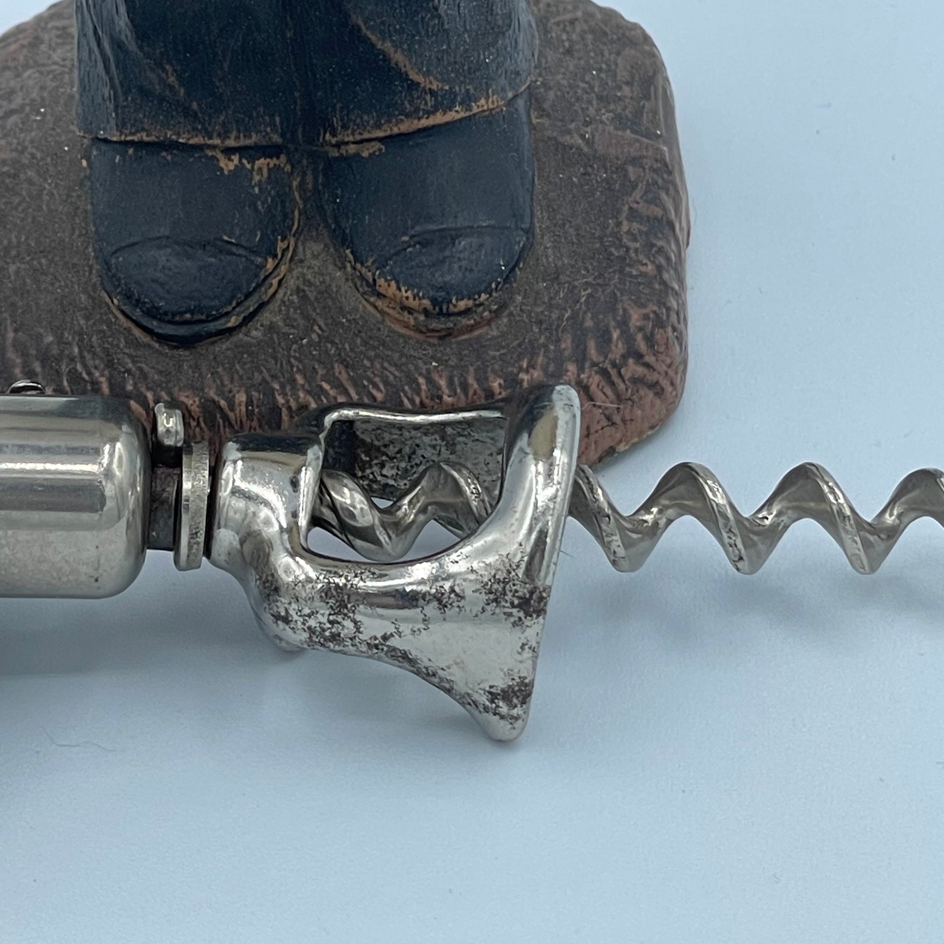 Vintage Butler Corkscrew by Syroco Wood Retro Barware Wine Sommelier ...