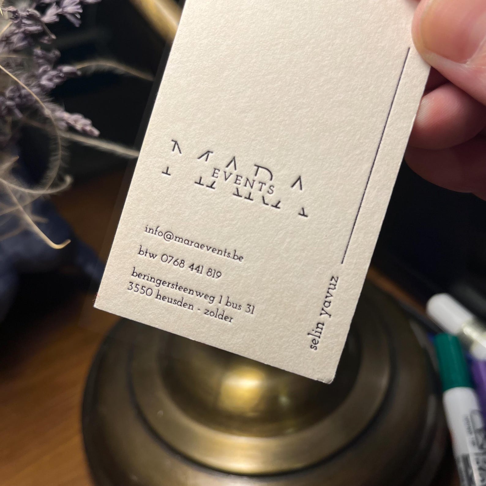 Minimalist Letterpress Business Cards - Modern Custom Personalized ...