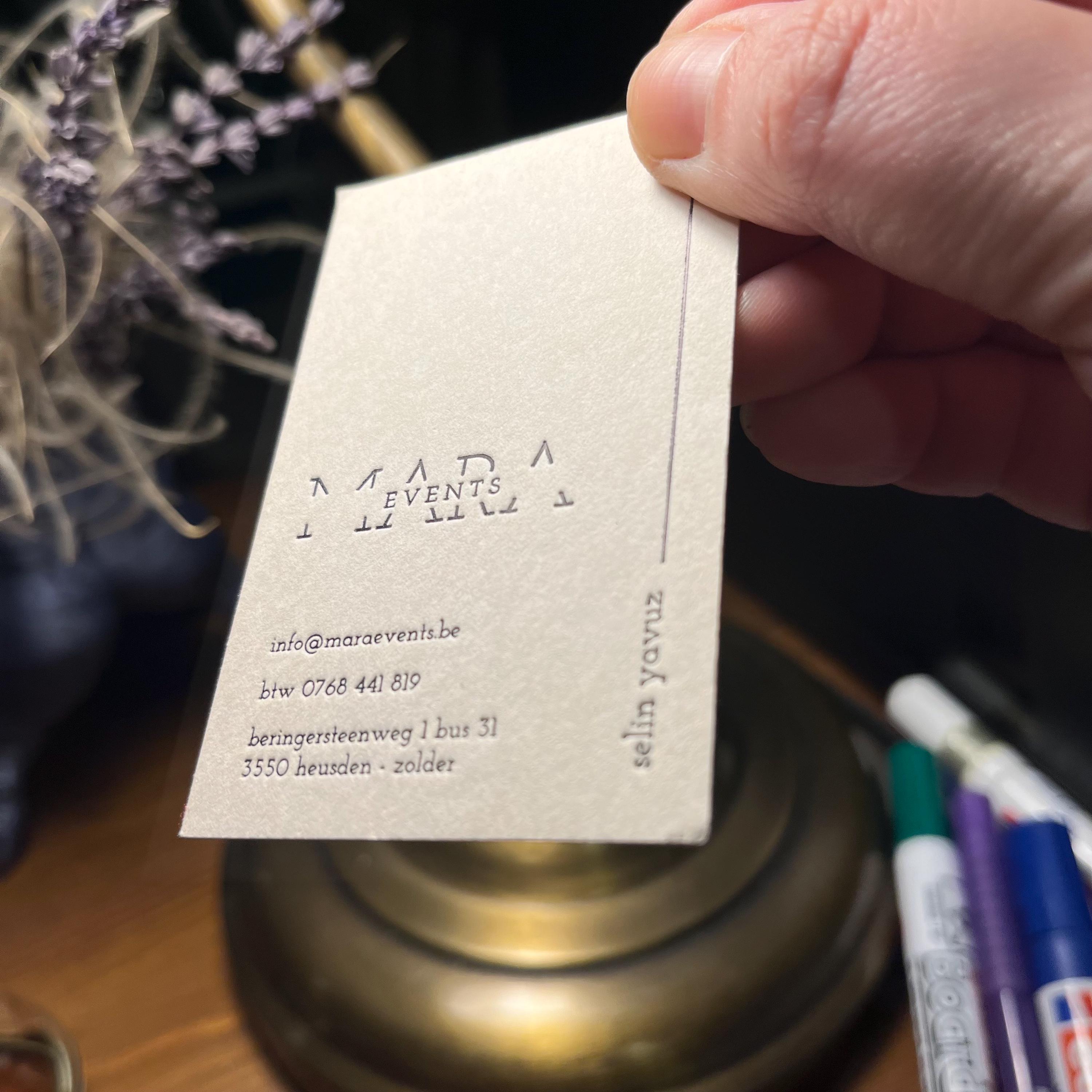 Minimalist Letterpress Business Cards - Modern Custom Personalized ...