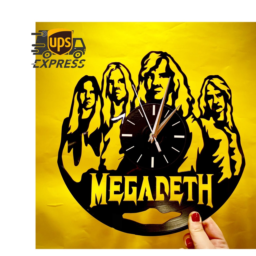Gift Clock for Wall Retro Vinyl LP for Heavy Rock Metal Funs! Unique ...