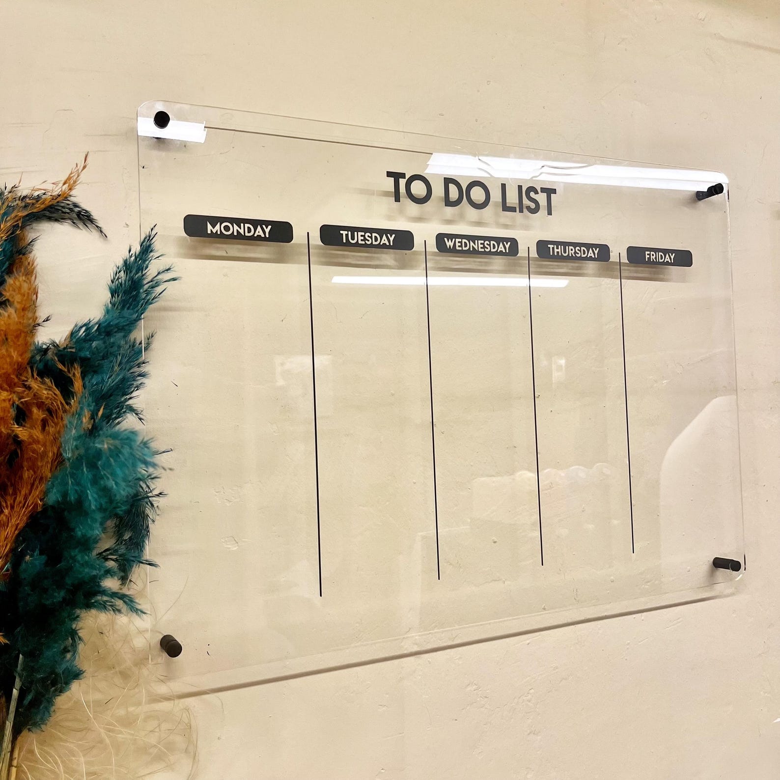 Blank Acrylic to Do List Weekly Planner Dry Erase Calendar for Weekly ...