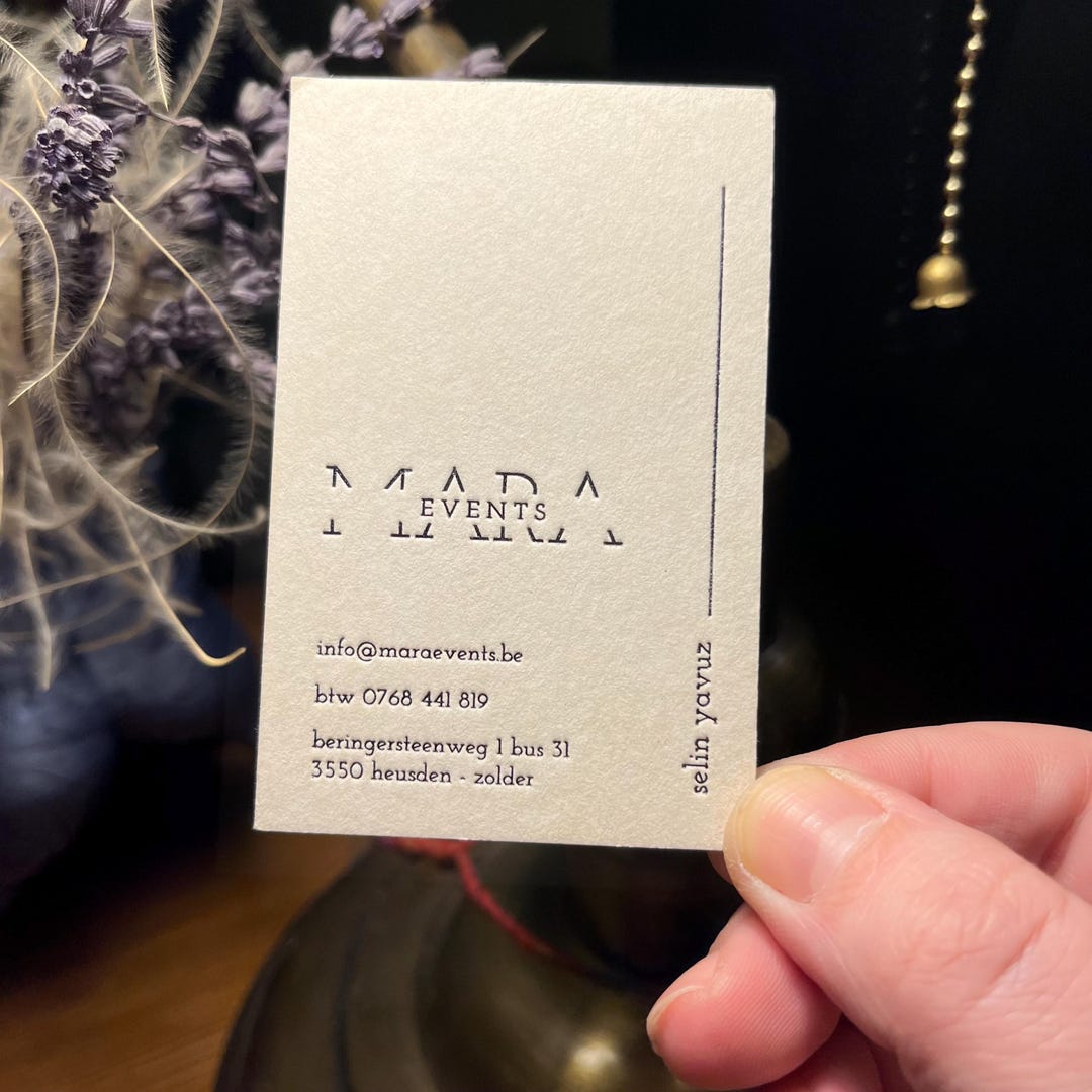 Minimalist Letterpress Business Cards - Modern Custom Personalized ...