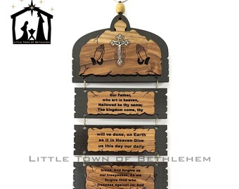 Olive Wood Our Father Prayer - Etsy