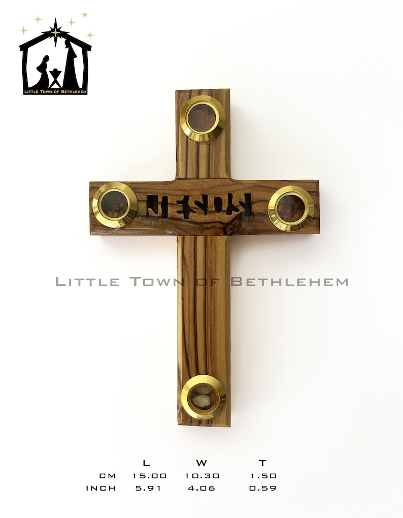 Jesus Holy Land Olive Wood Cross, Cut Out Hanging Wall Cross From ...