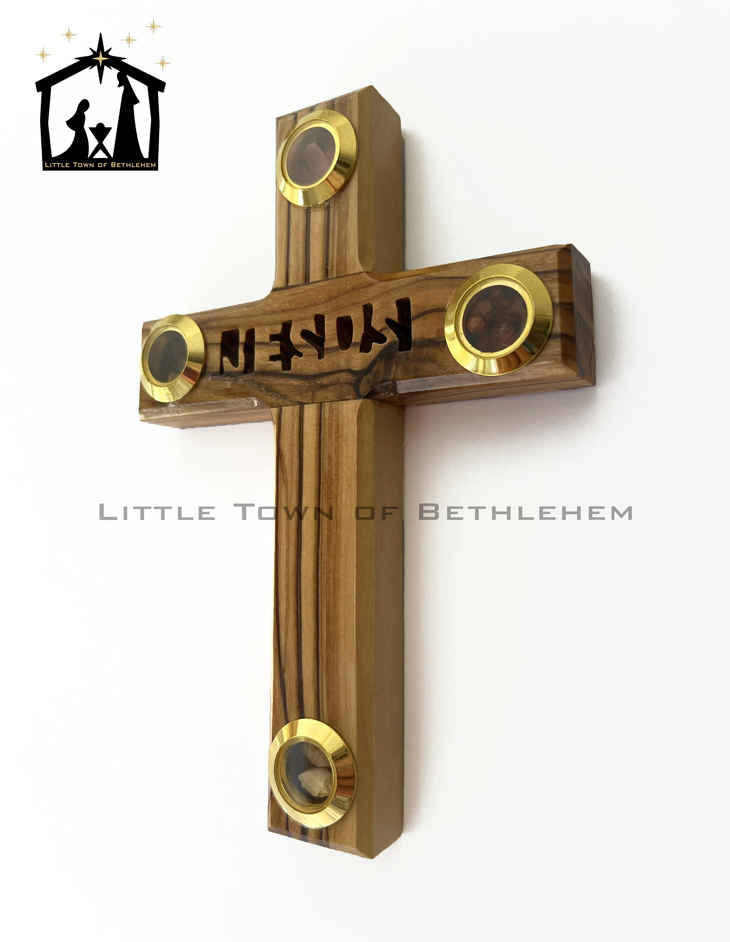 Jesus Holy Land Olive Wood Cross, Cut Out Hanging Wall Cross From ...