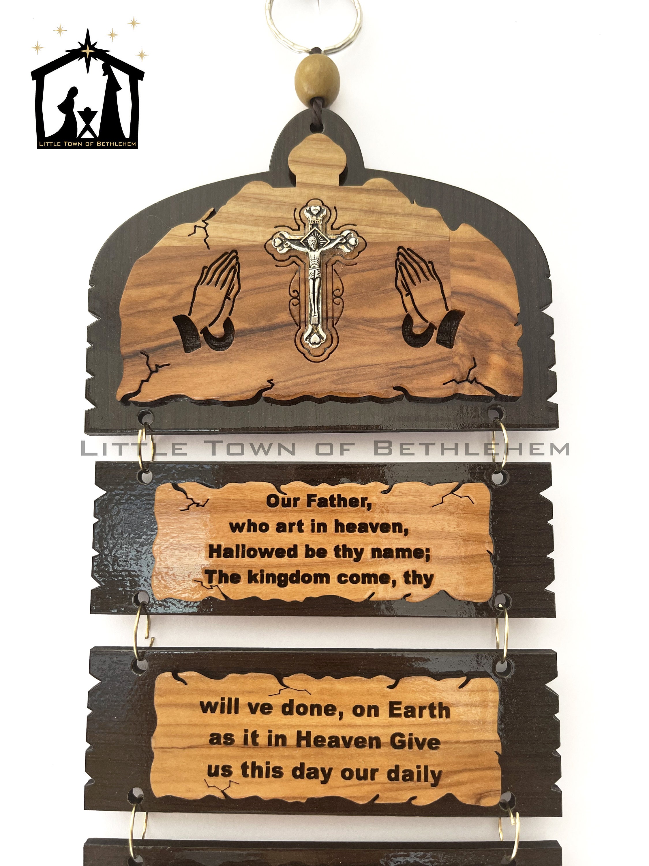 Our Father the Lord's Prayer Wall Hanging Plaque | Made in the Holy ...