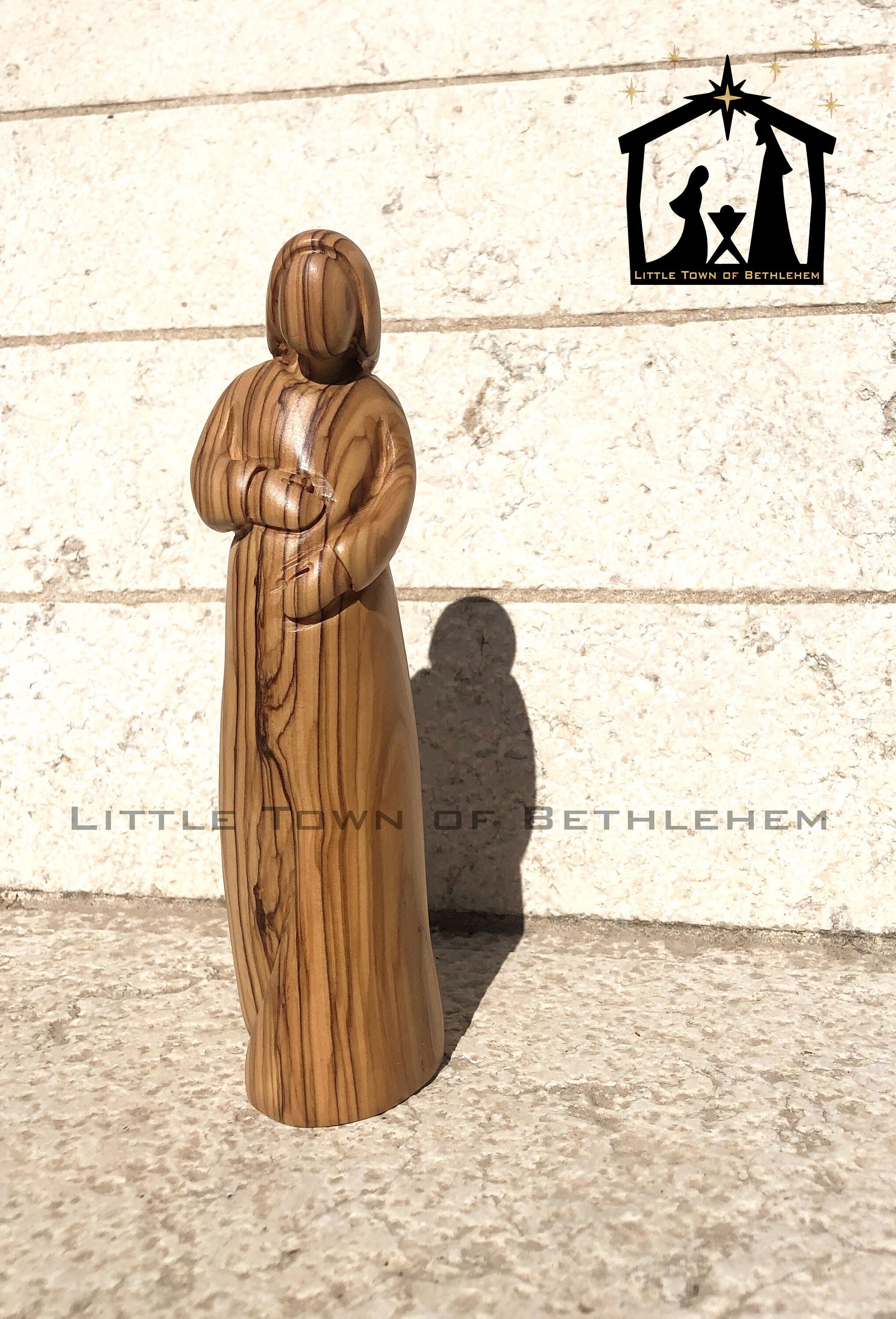 Beautiful Olive Wood Statue for Pregnant Virgin Mary L Our Lady of Hope ...