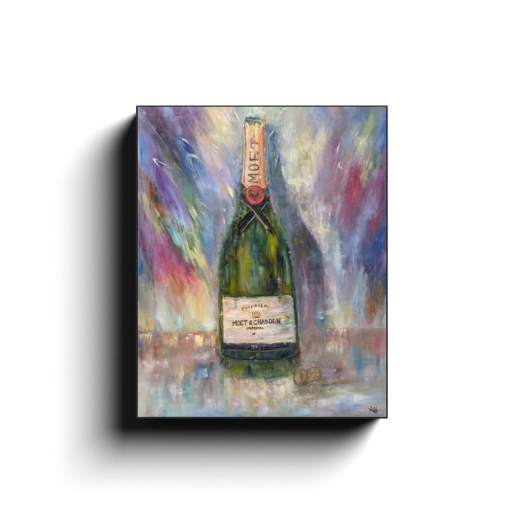 Moet Champagne Oil Painting "cause for Celebration" | Print on Canvas ...