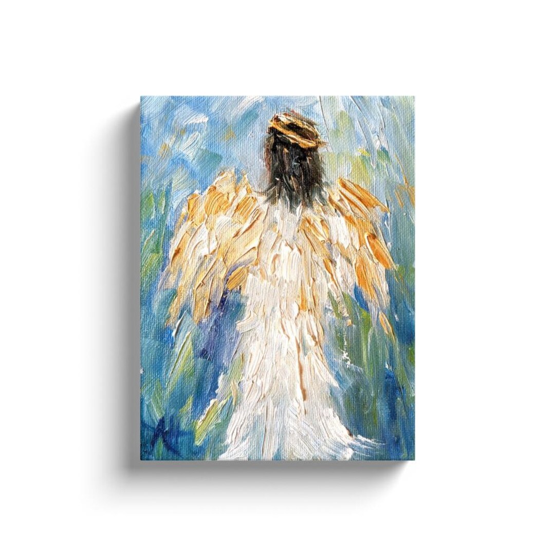 Angel of Faith Oil Painting | Canvas Wrapped Print or Acrylic Framed ...