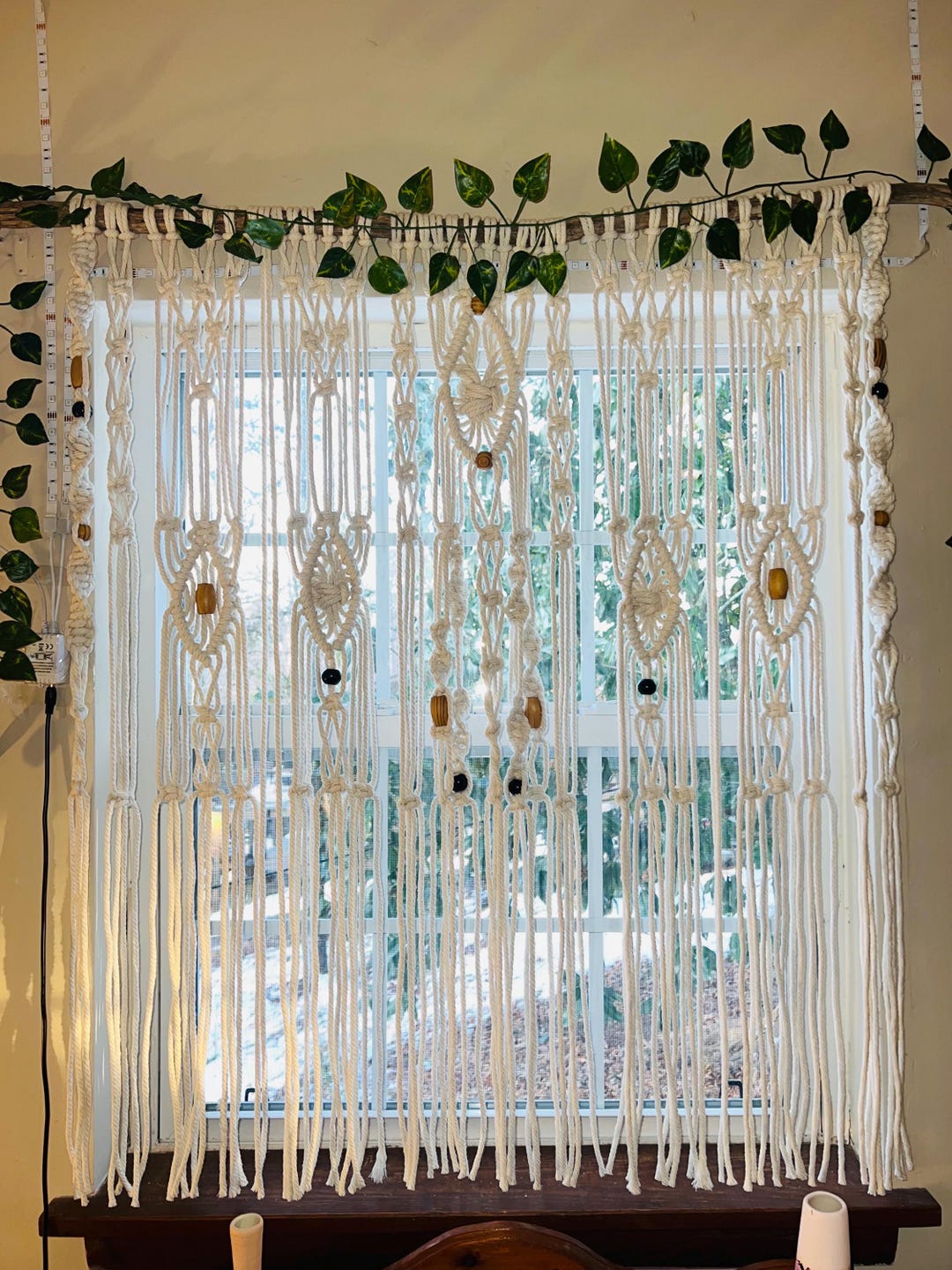 Macrame Decorative Curtain - Etsy