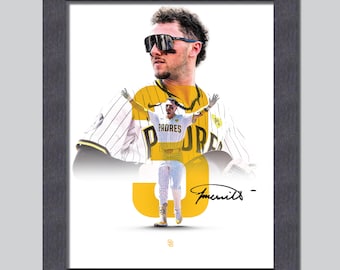 Jackson Merrill “3” San Diego Padres Baseball Poster/wall Decor/print ...