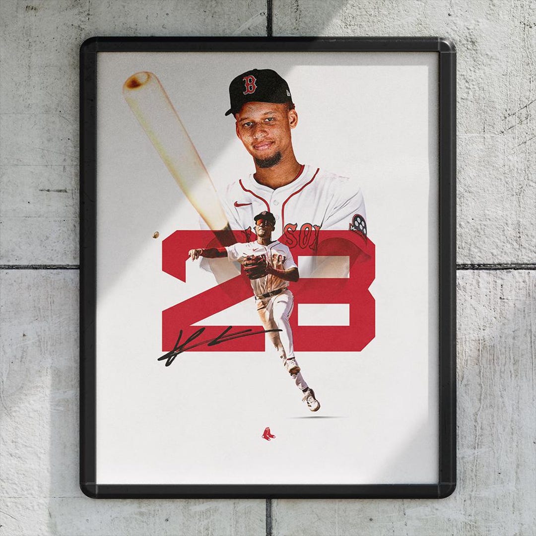 Kristian Campbell “28” Boston Red Sox Baseball Poster/wall Decor/print ...