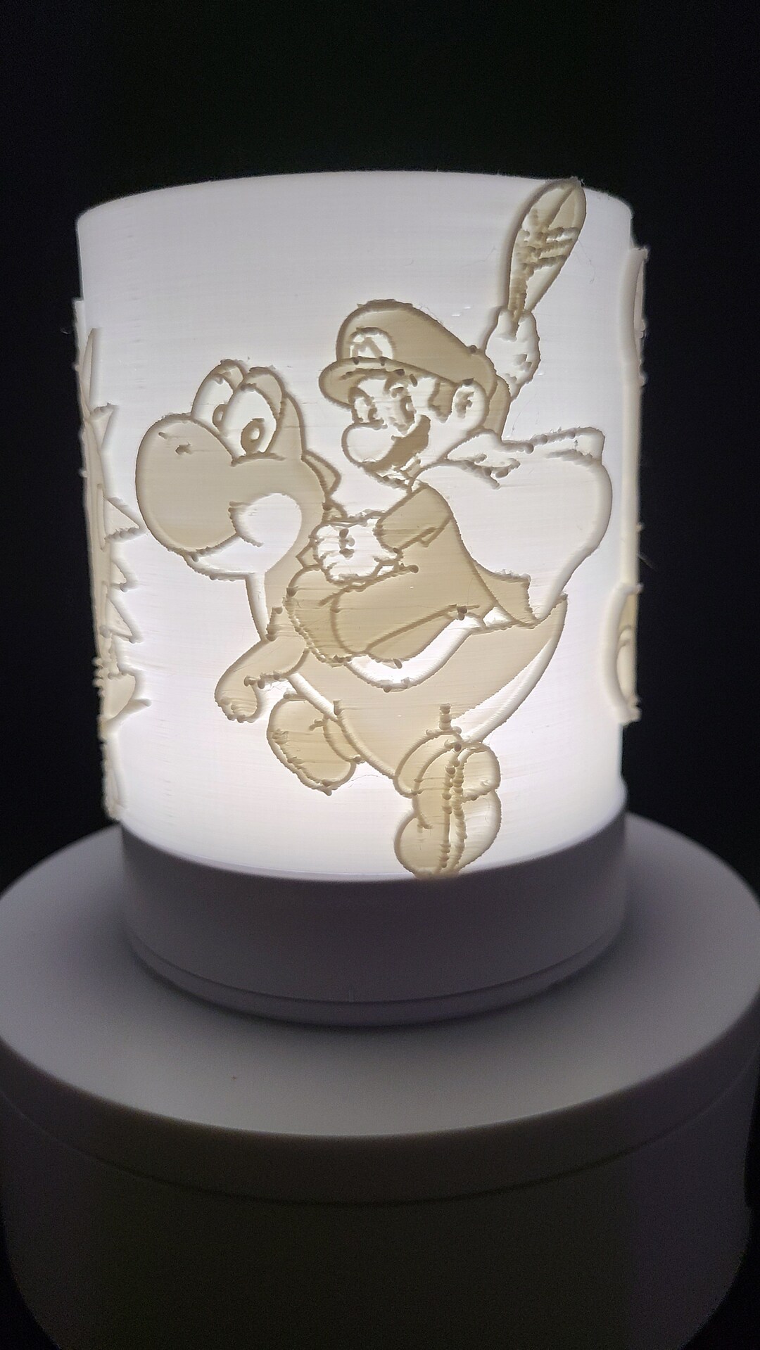 3D Printed Lithophane Cylinder Lamp Mario Fan Art. - Etsy