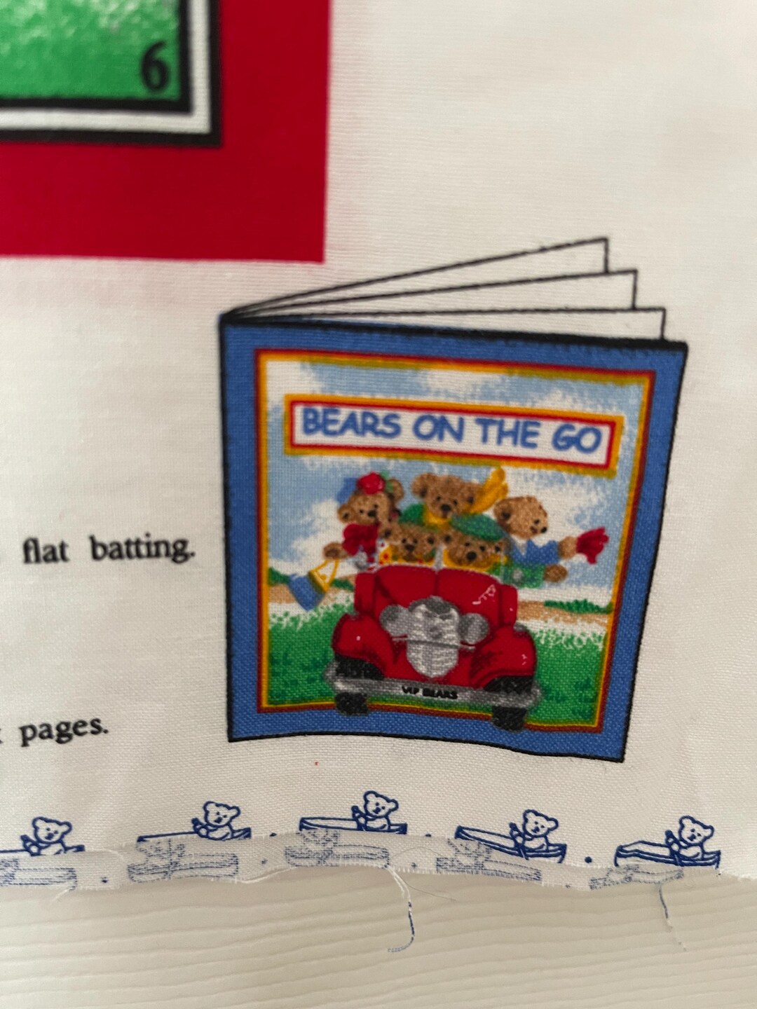 Teddy Bear Fabric Book Panel Kit | Cranston Fabric Panel, Bears on the ...