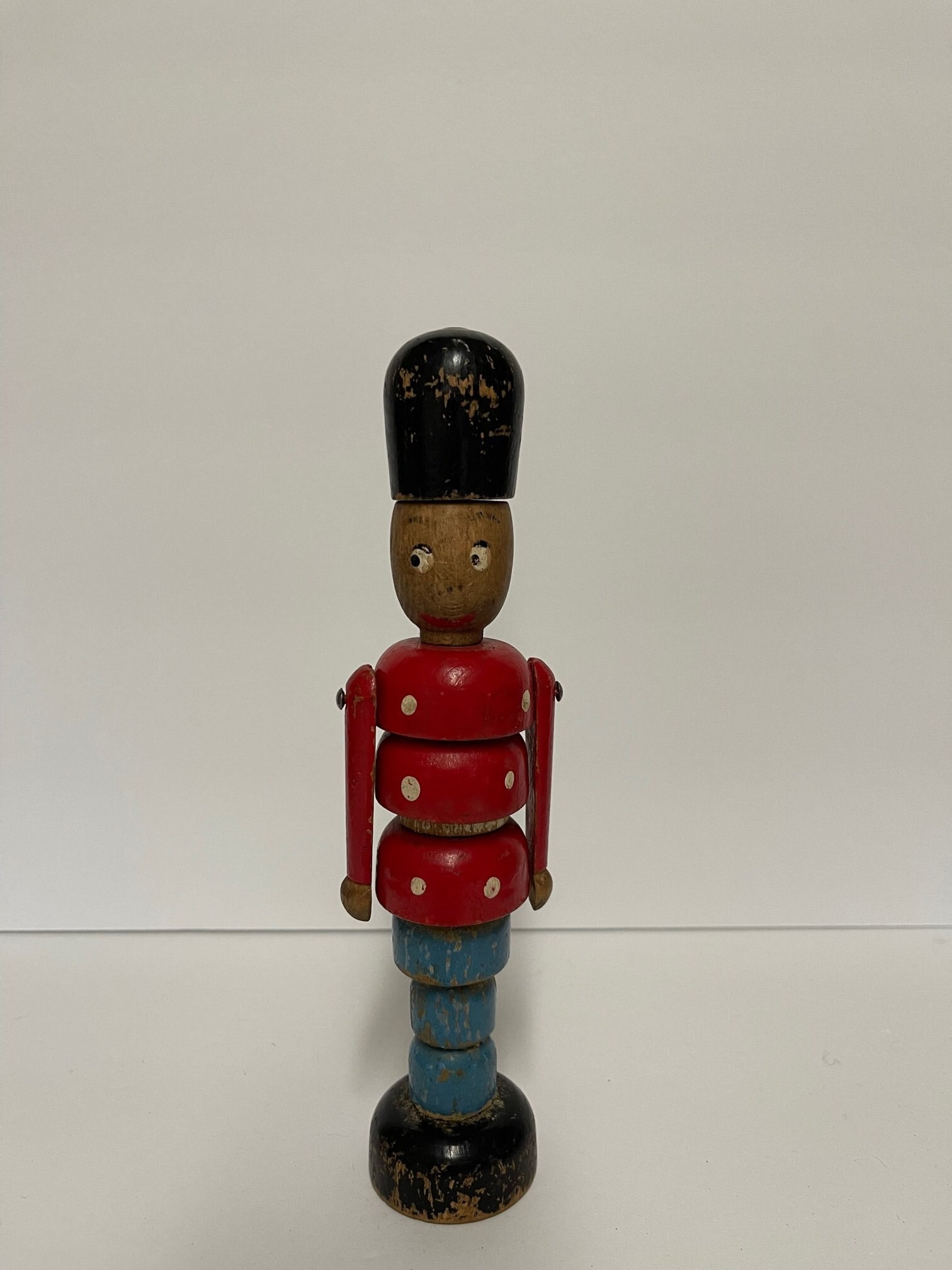 Vintage Wooden Spool Stacked Toy Soldier Mid Century Toy - Etsy