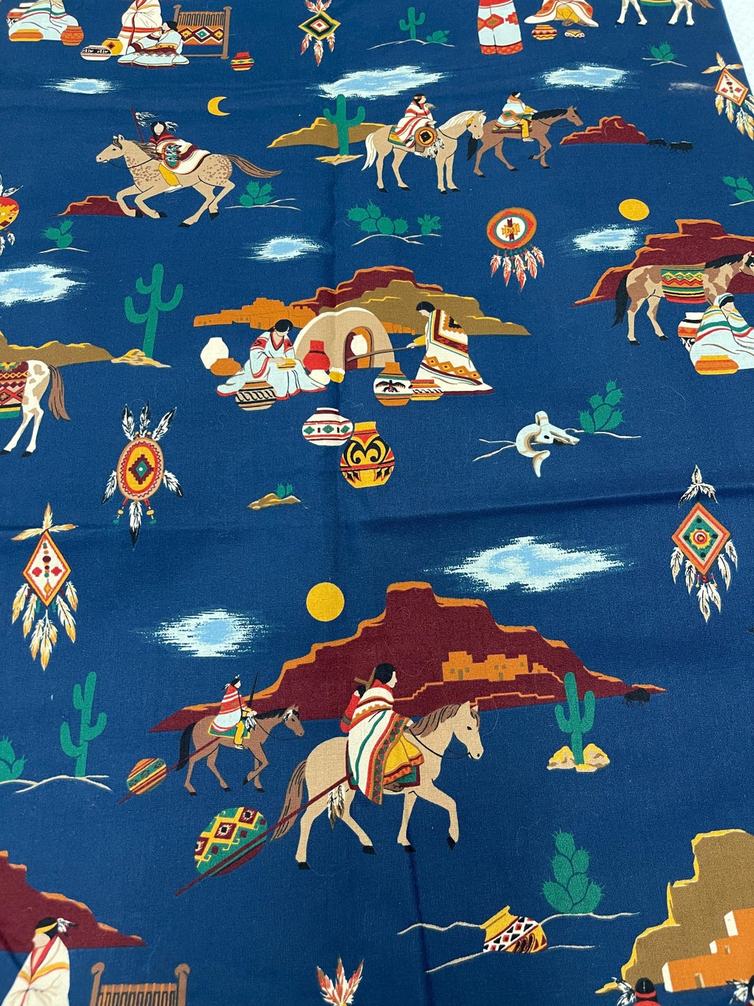Native American Print Cotton Fabric: 4+ Yards, Cranston VIP Joan ...