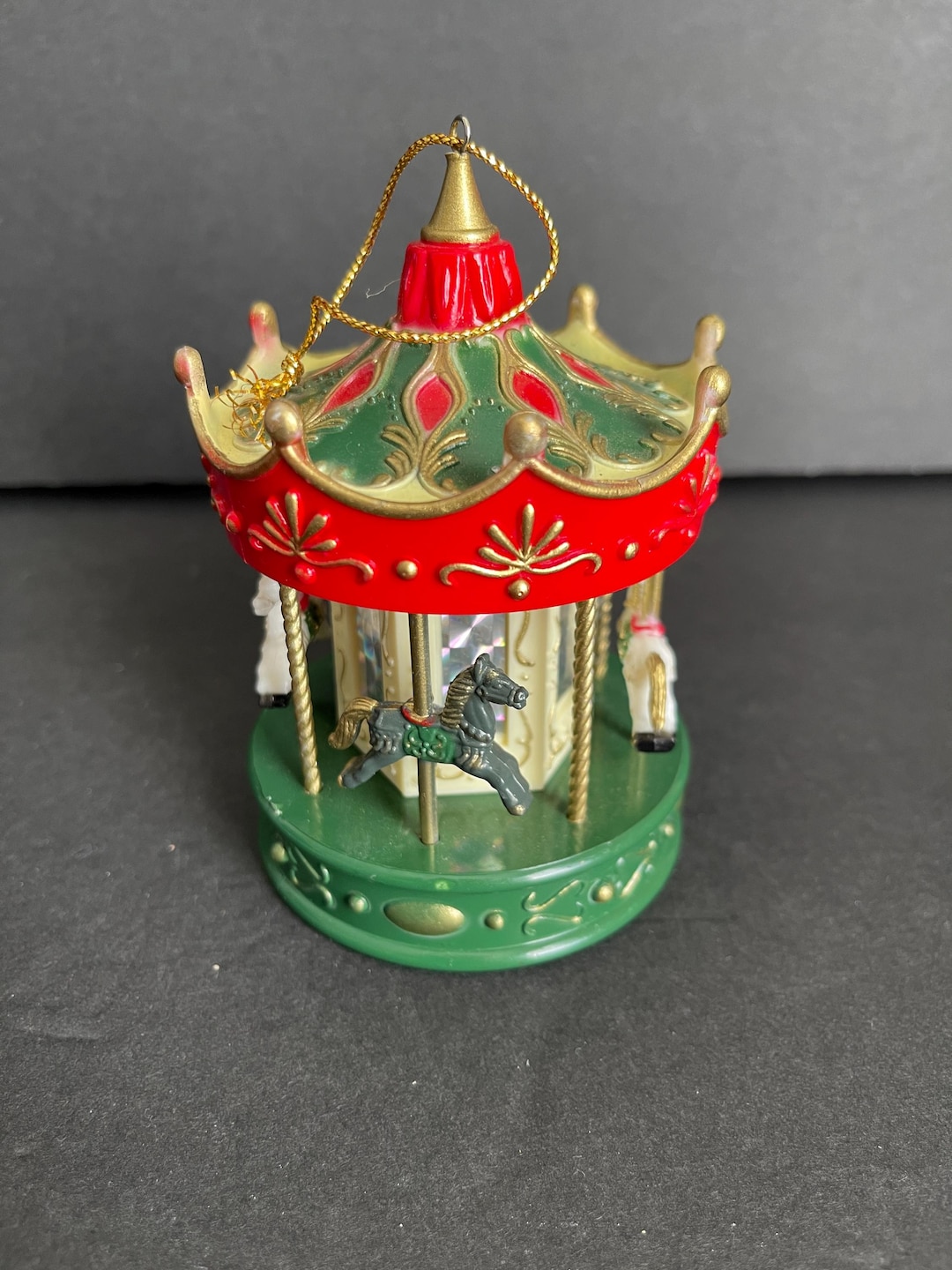 Vintage Plastic Merry Go Round Carousel Christmas Ornament - Etsy