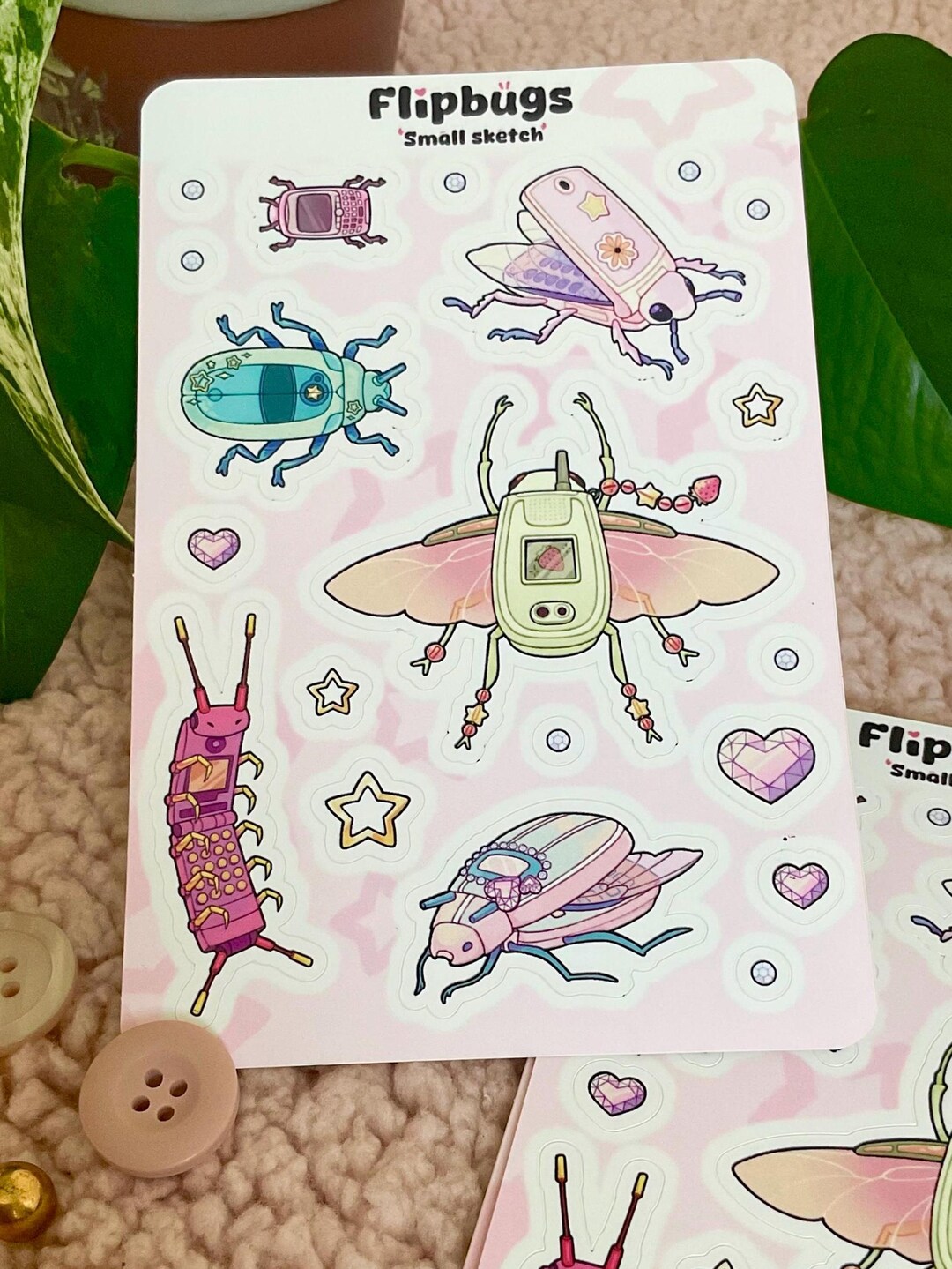 Flip Phone Bugs Sticker Sheet - Etsy