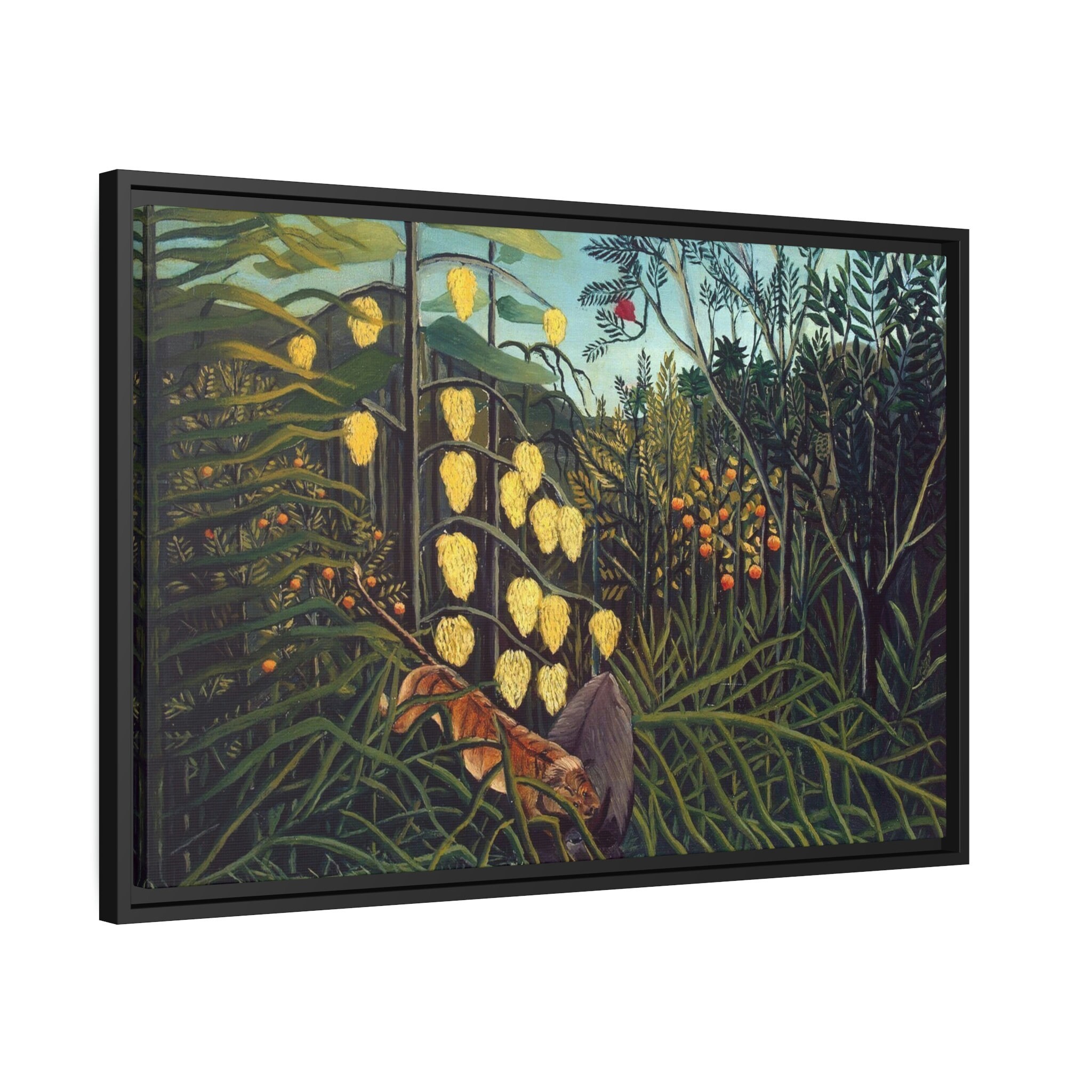 Henri Rousseau - Fight Between Tiger and Buffalo - Canvas Wall Art With ...