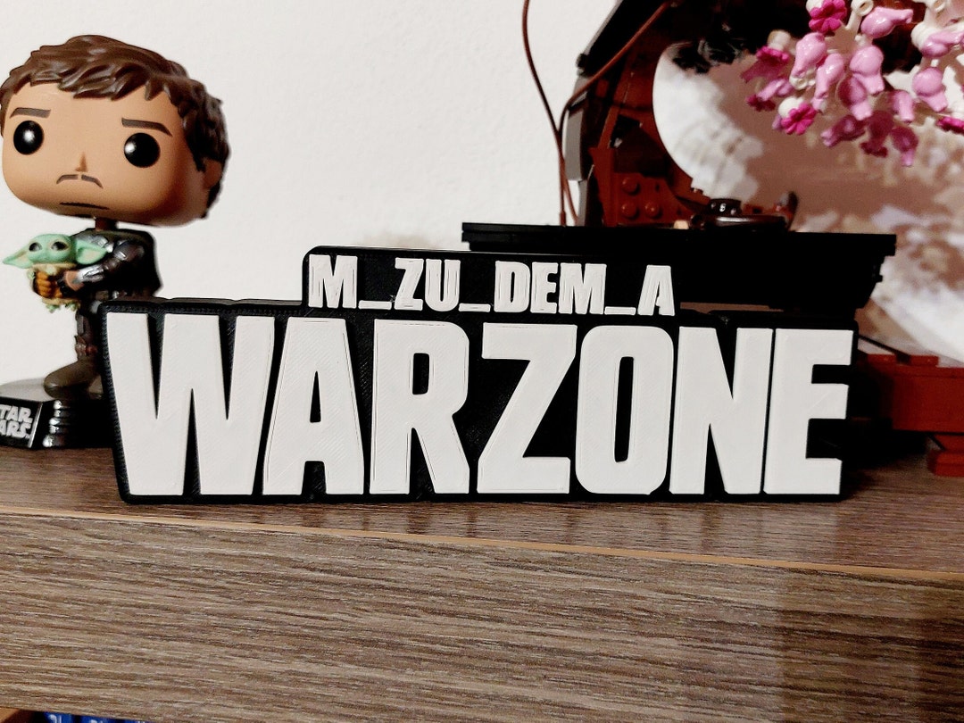 Custom WAR ZONE Logo, 3d Printed, Desk Plate Nameplate, Gamer Streamer ...