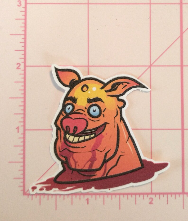 Decapitated Pig Character Art Stickers - Etsy