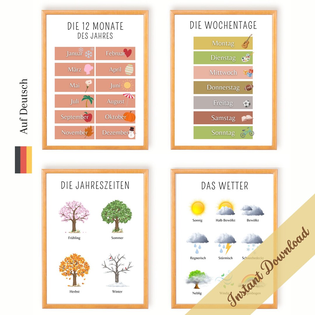 German Educational Posters | Kid Room, Classroom Deco | Montessori ...