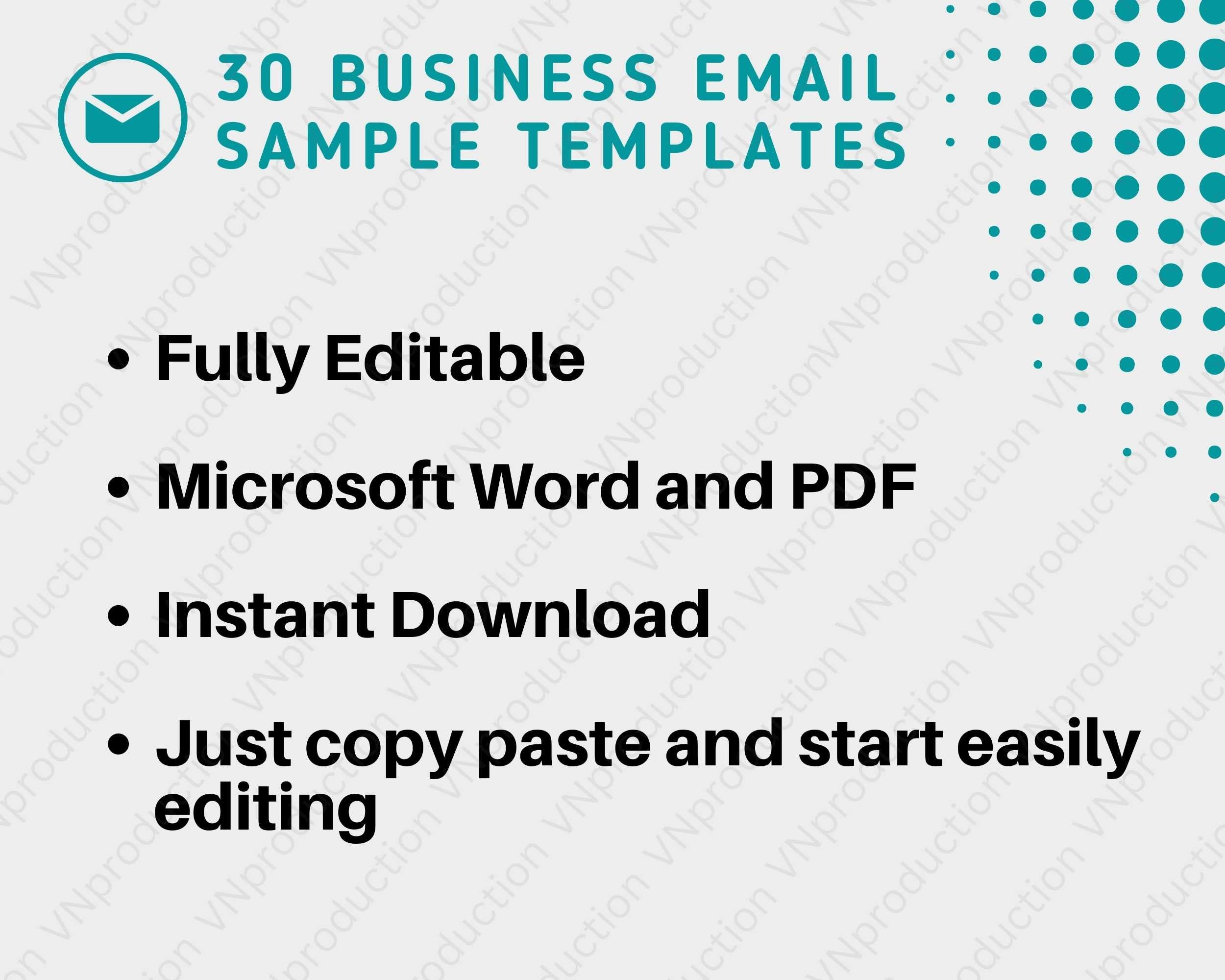 30 Business Email Sample Templates for Corporate Businesses, Instant ...