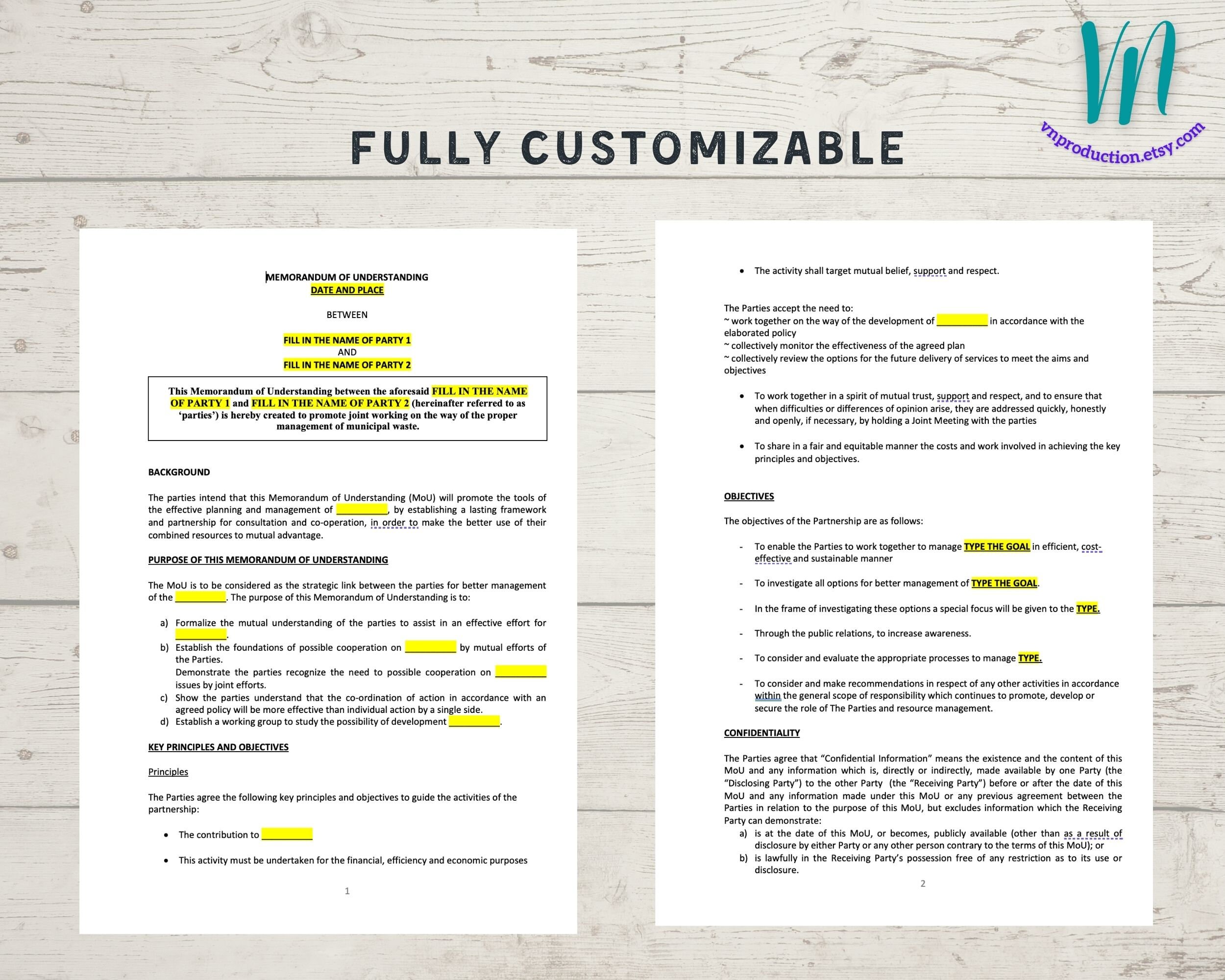 Memorandum of Understanding Business Partnership Agreement Between ...
