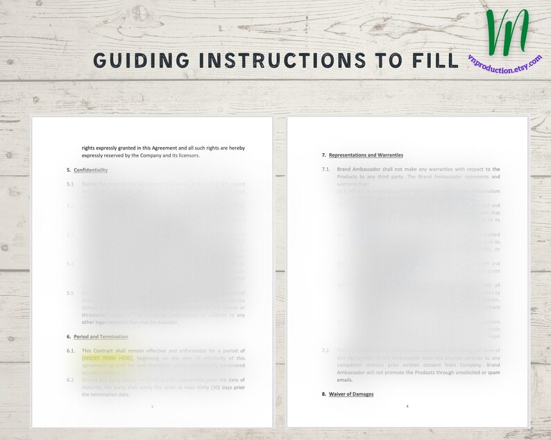 Fully Editable Brand Ambassador Agreement to Grow Your Business Social ...