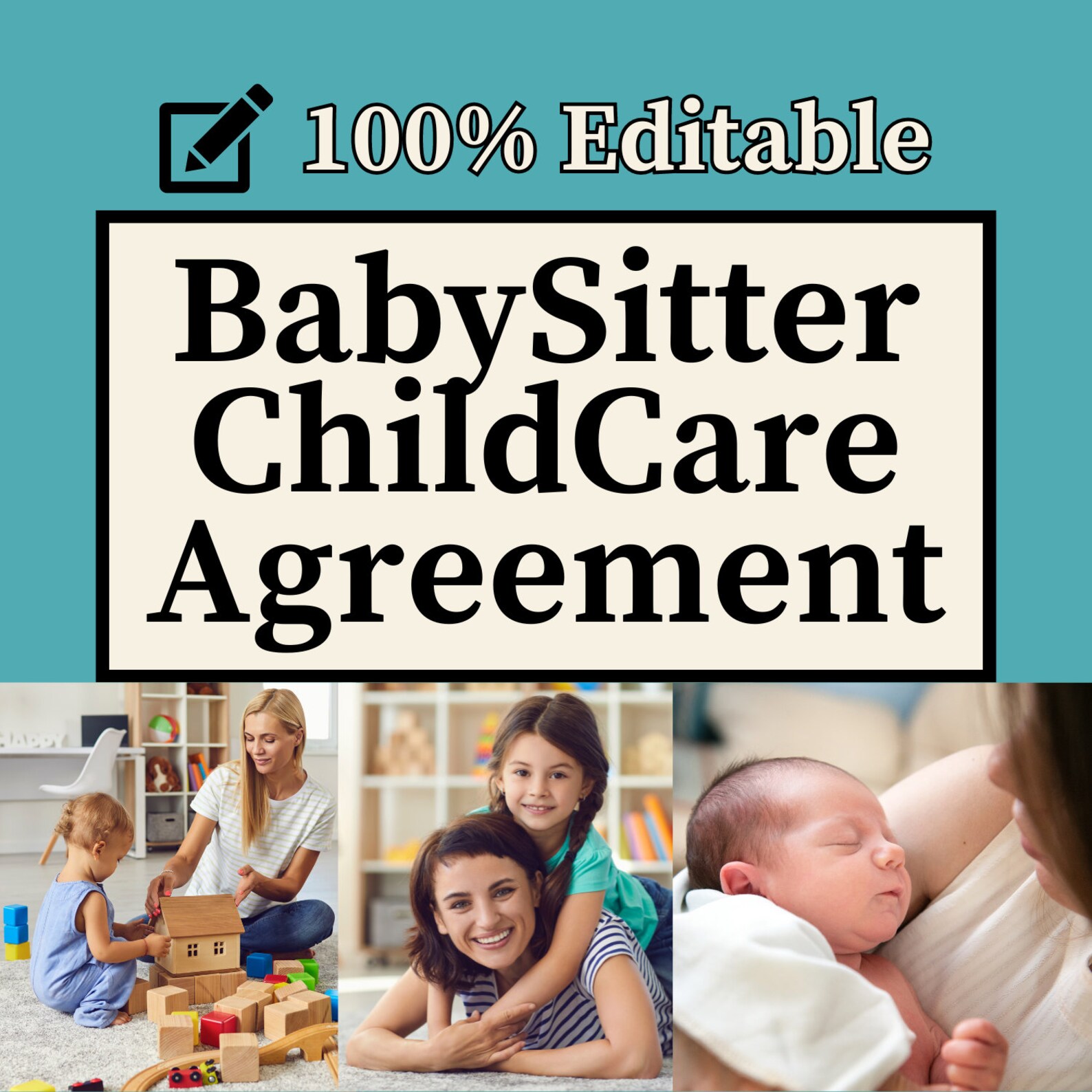 CHILDCARE AGREEMENT, BABYSITTER Contract, Nanny Template, Fully ...